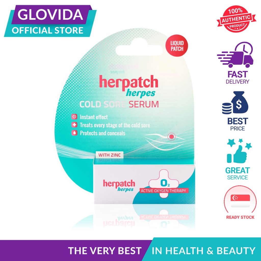 Herpatch Herpes Cold Sore Serum 5ml | Exp: Aug-2026 | Glovida | Shopee ...
