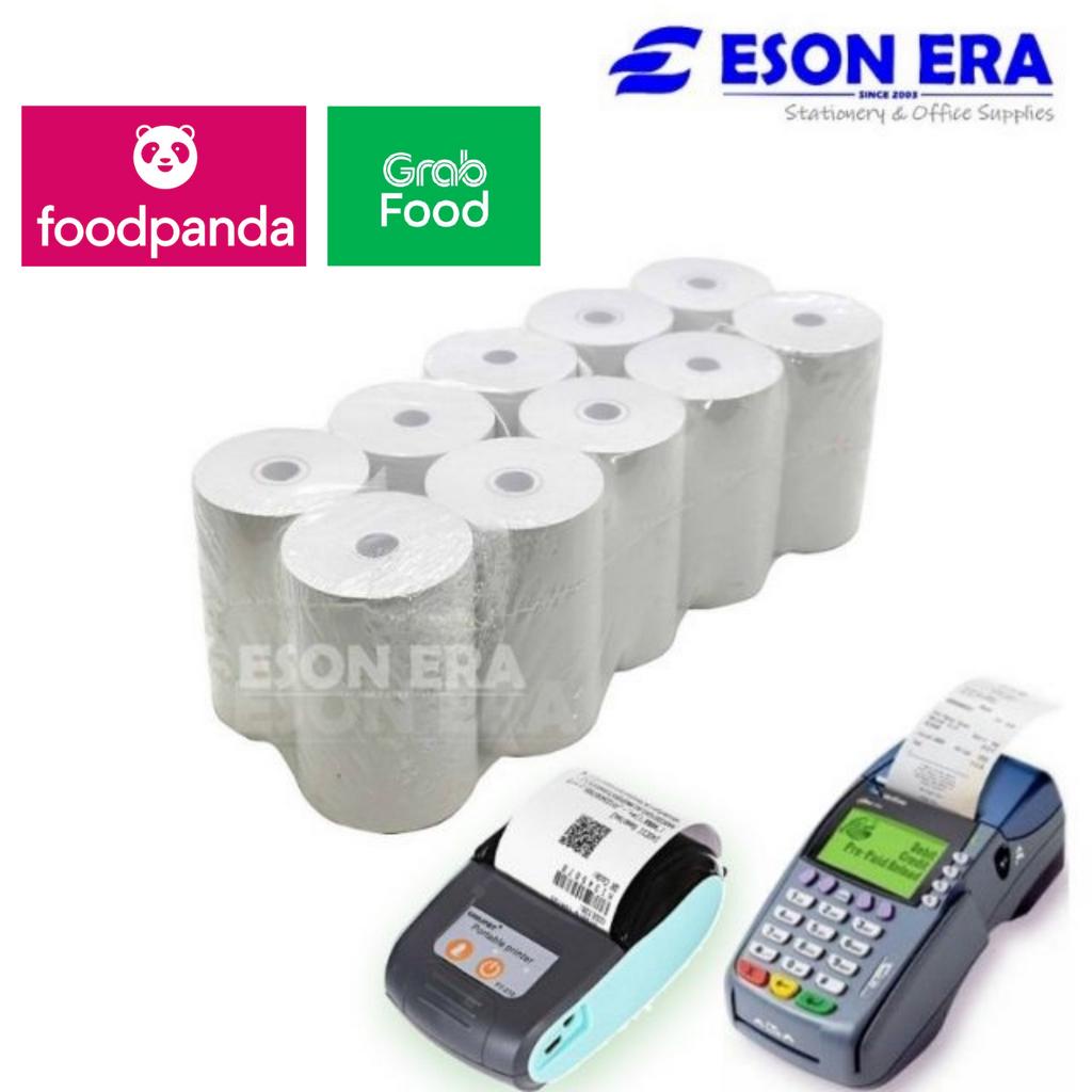 [Thermal] 57x40 Cashier Roll / Thermal Receipt Paper Coreless (10 Rolls ...