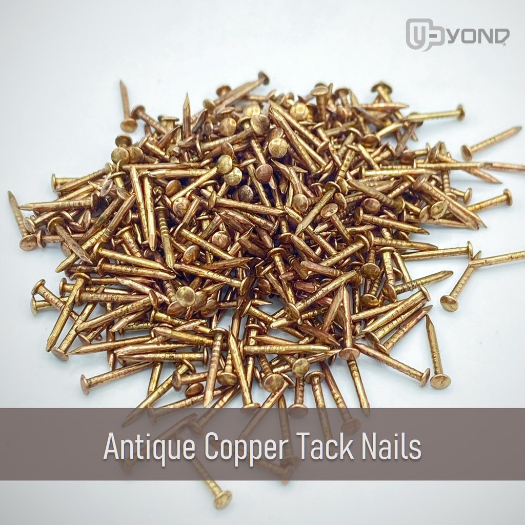 Gold or Copper Colour Tack Nails, Brads, Escutcheon Pins, Tiny Nails ...