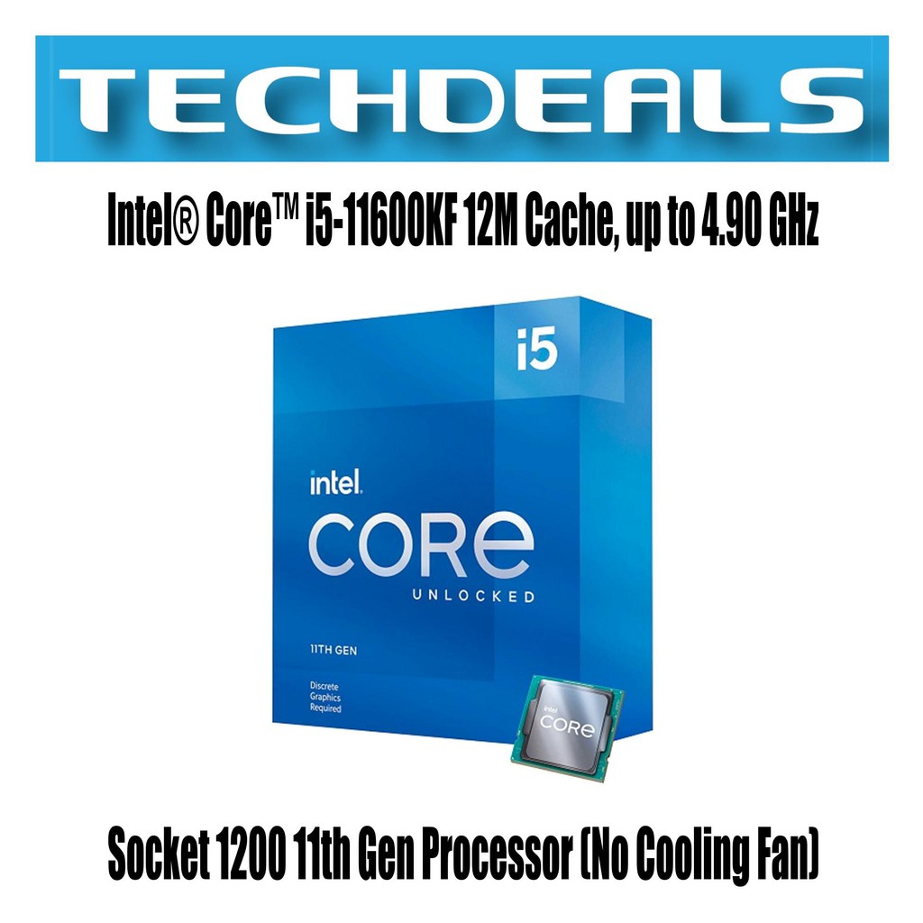 Intel® Core™ i5-11600KF 12M Cache, up to 4.90 GHz Socket 1200 11th Gen ...