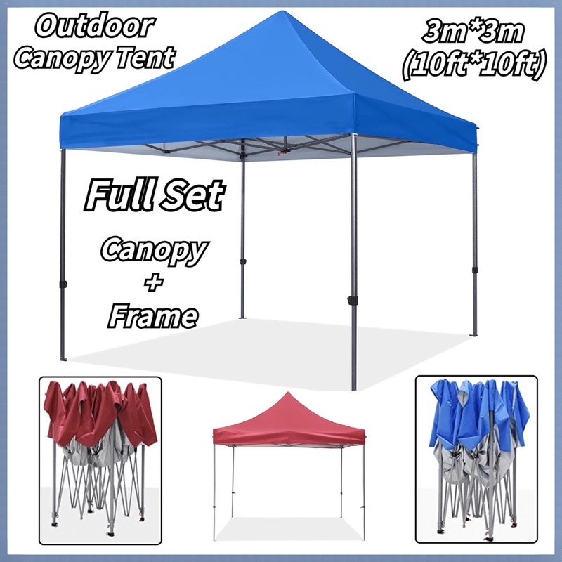 BIG Payung Pasar Malam Super Waterproof Khemah Niaga Full Set Roof ...