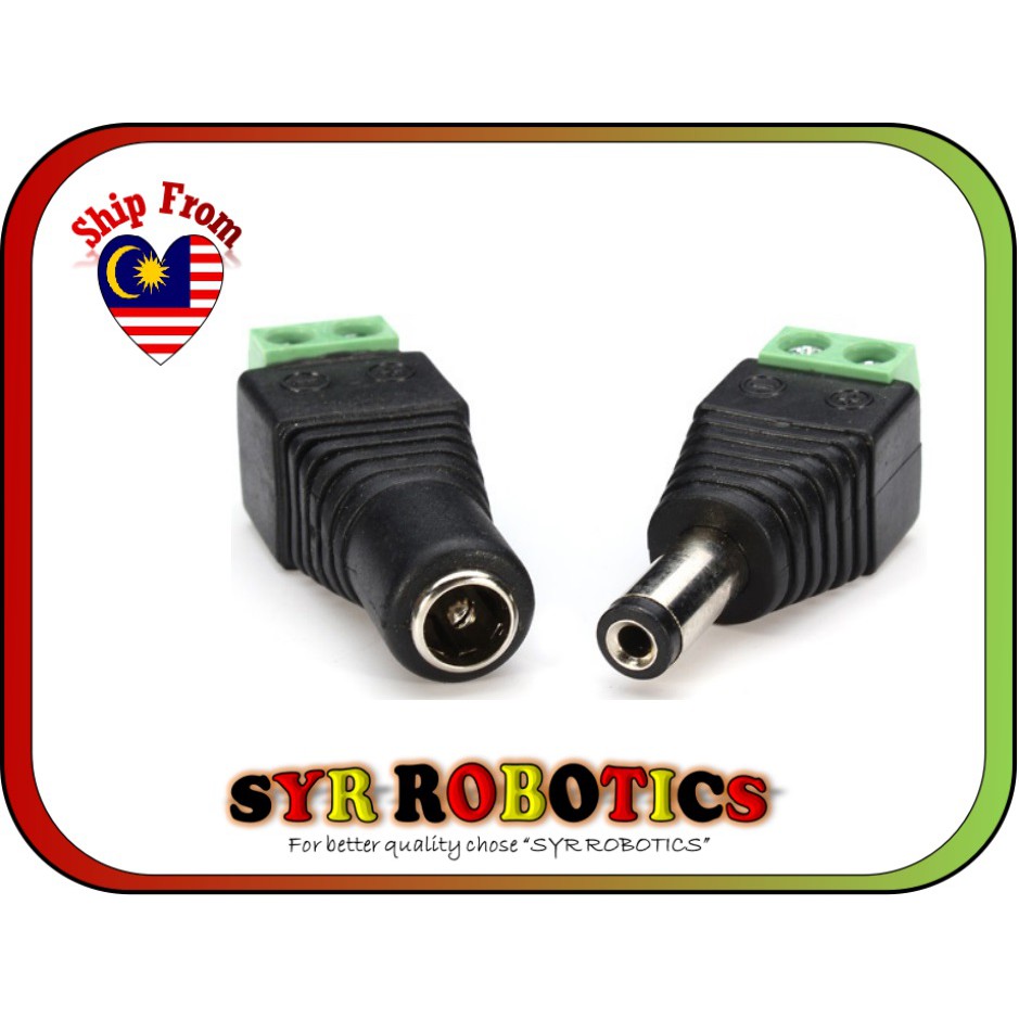 Solderless DC POWER Connector Plug MALE FEMALE / Easy Connect to Cable ...