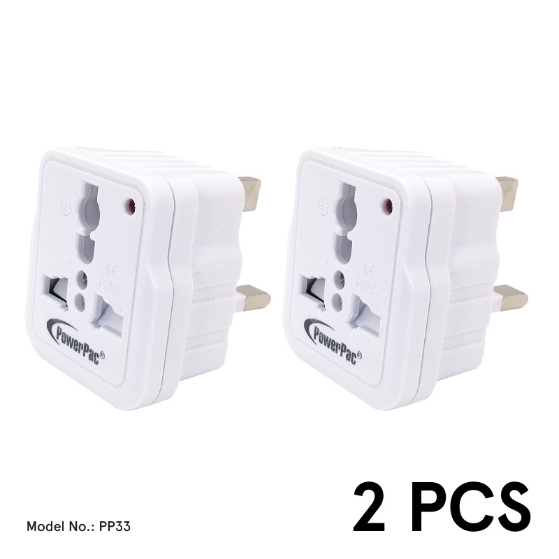 PowerPac 3 Pin Multi Adapter, Universal Travel Adapter, 2 Pin Adapter ...