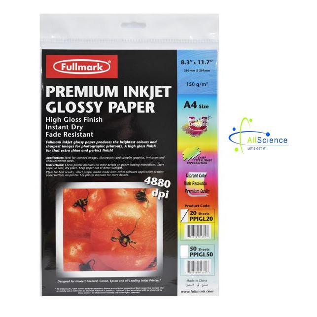 Fullmark Premium Inkjet Glossy Paper A4 ( 20 sheets ) | Shopee Singapore