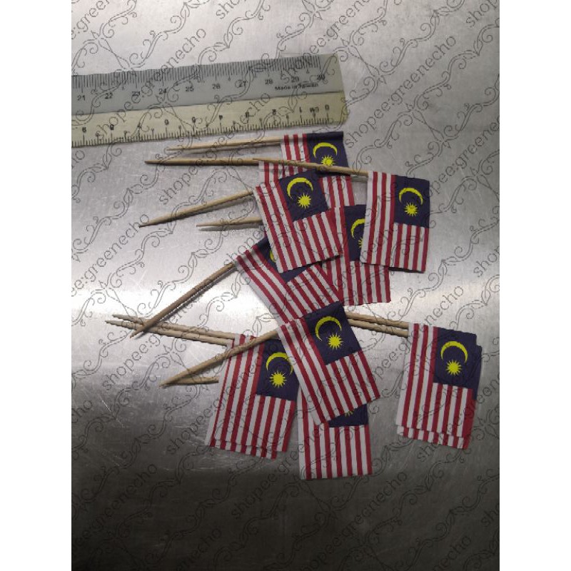 merdeka flag bendera 2.5inch cupcake topper (10pcs) | Shopee Singapore
