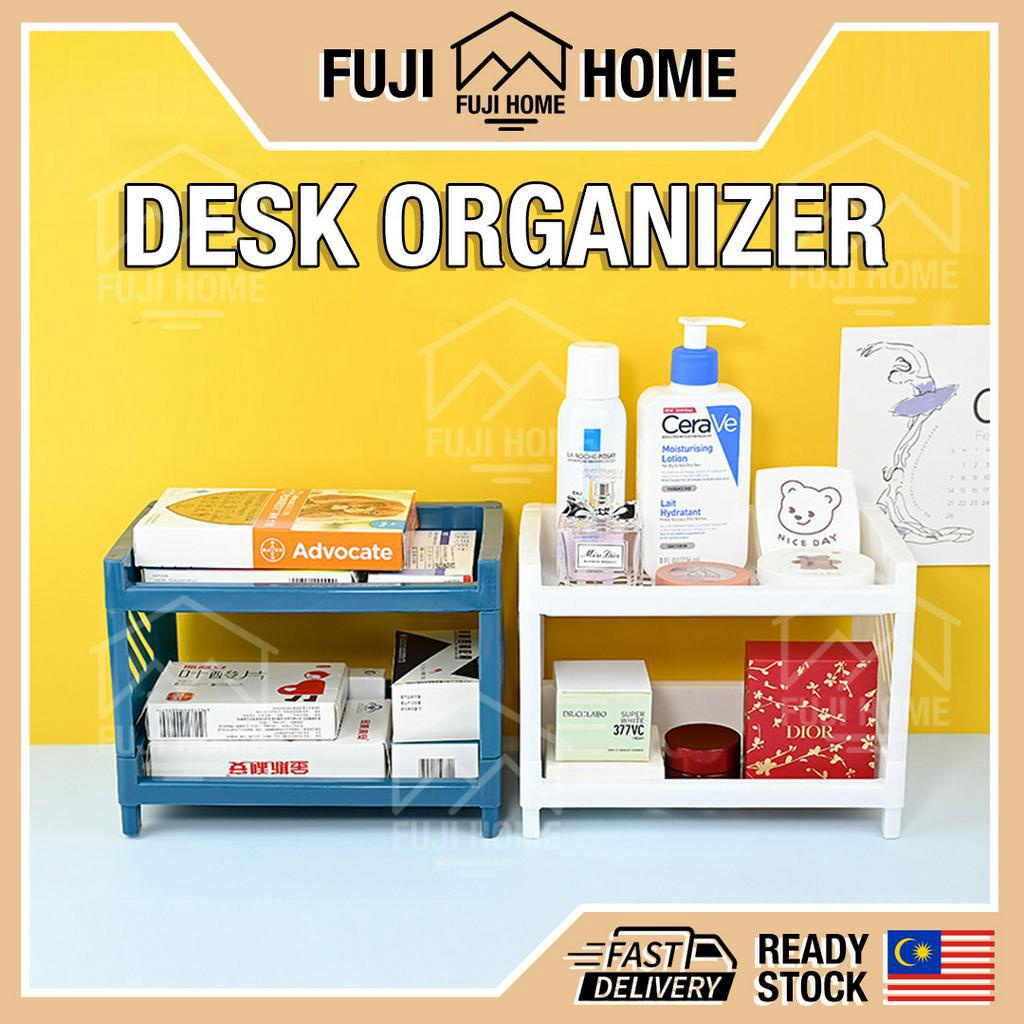 Ins Style 2 Tier Desktop Storage Drawer Desk Organizer Double Layer ...