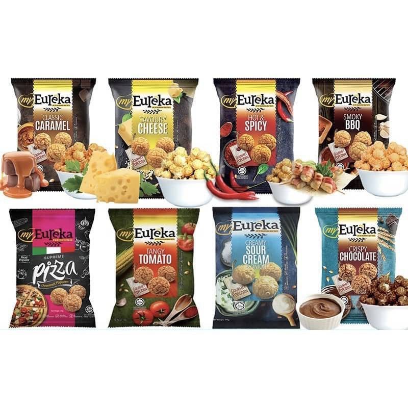 (HALAL) EUREKA GOURMET POPCORN ASSORTED FLAVOURS 80g | Shopee Singapore