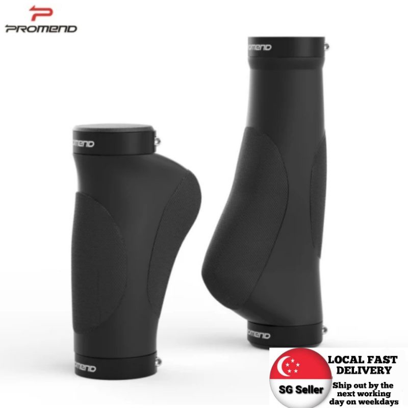 Promend Ergonimic Rubber Grip Folding Bicycle MTB Short Grip Non Slip ...