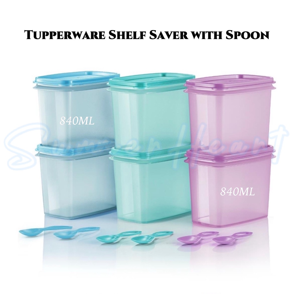 Tupperware Shelf Savers with Spoon 840ml (1PC/2PCS) | Shopee Singapore