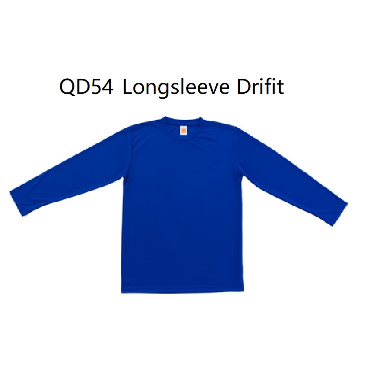 LONGSLEEVE DRIFIT DRI FIT EYELET ROUND NECK T-Shirt (UNISEX QD54 ...