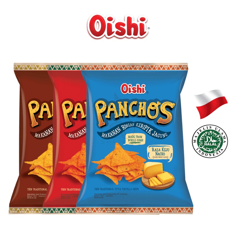 Halal Oishi Panchos Corn Chips Snack 160g (3 Flavors) | Shopee Singapore