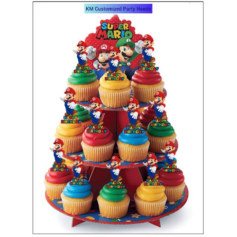 Super Mario Cupcake Toppers (12pcs./pack) | Shopee Singapore