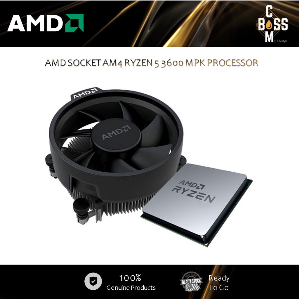 AMD SOCKET AM4 RYZEN 5 3600 MPK PROCESSOR ( 100-100000031MPK ) | Shopee ...