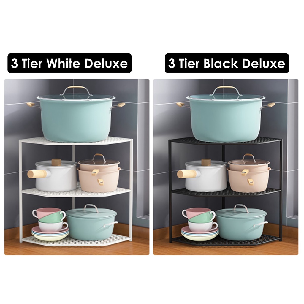 Kitchen Corner Shelf Rack, Free Standing Pot Rack for Organizer ...