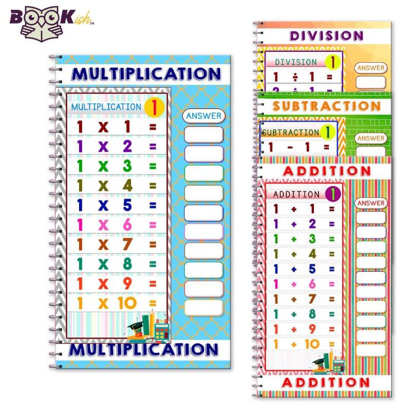 Write and Wipe Math Basic Operations Practice Booklet | Shopee Singapore