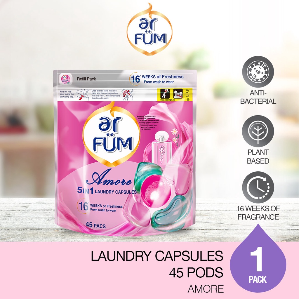 ar FÜM 5in1 Laundry Capsules Refill Pack 45 Pods | Shopee Singapore
