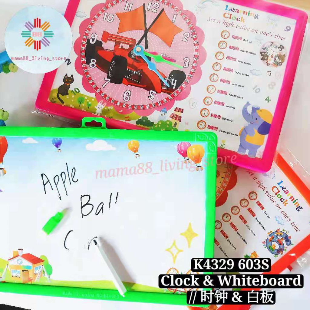 KC1169 603S Kids Clock & Whiteboard Set//时钟&白板 | Shopee Singapore