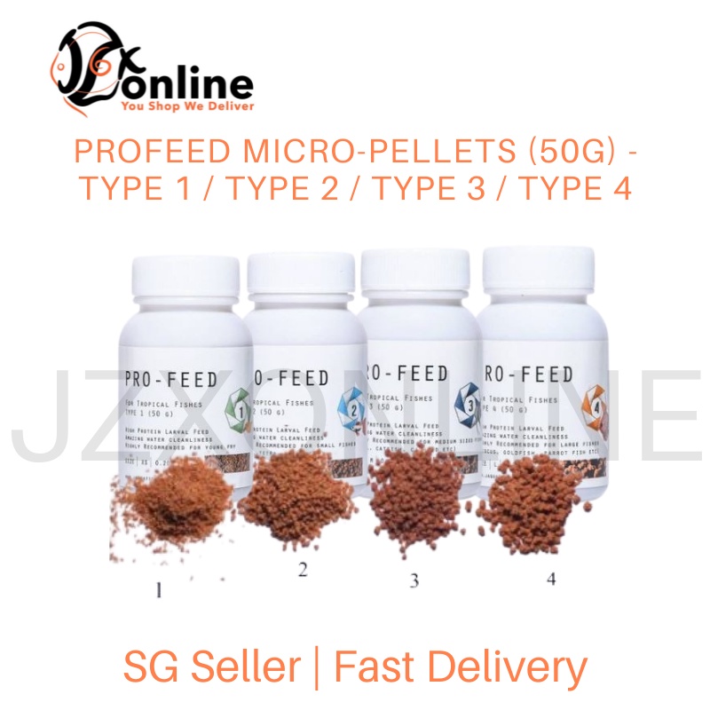 PRO FEED Micro Pellet (50g) - Type 1 / Type 2 / Type 3 / Type 4 ...