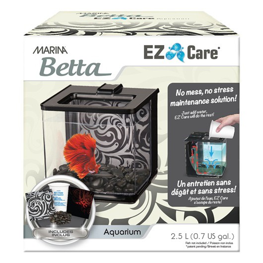 MARINA BETTA EZ CARE AQUARIUM - BLACK - 2.5L (M13358) | Shopee Singapore