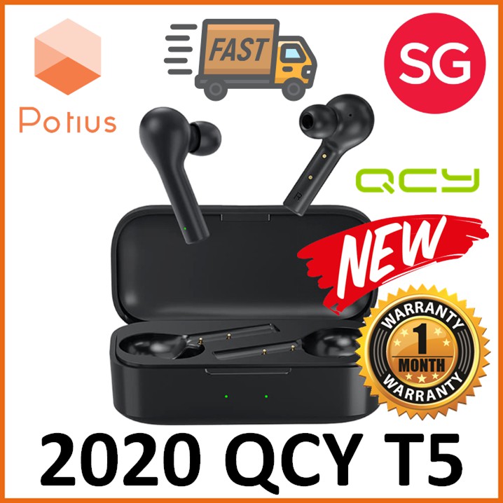 QCY T5 True Wireless Earbuds. Newest Gaming Earbuds. 2020 Edition. 5.0 Bluetooth. Rechargable ...