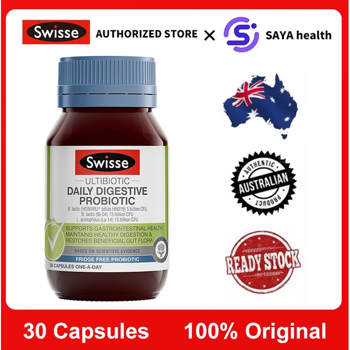 Swisse Ultibiotic Daily Digestive Probiotic 30 Capsules | Shopee Singapore