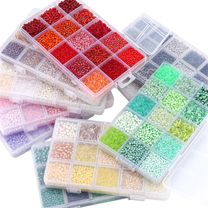 【NCC】Glass Seed Beads Box Set DIY Bracelet Necklace Rainbow Czech Charm ...