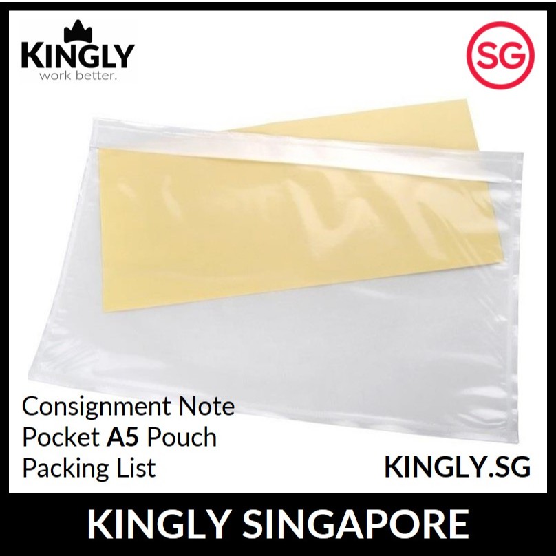A5 Adhesive Consignment Note 20pcs Packing List A5 Pocket Pouch for ...
