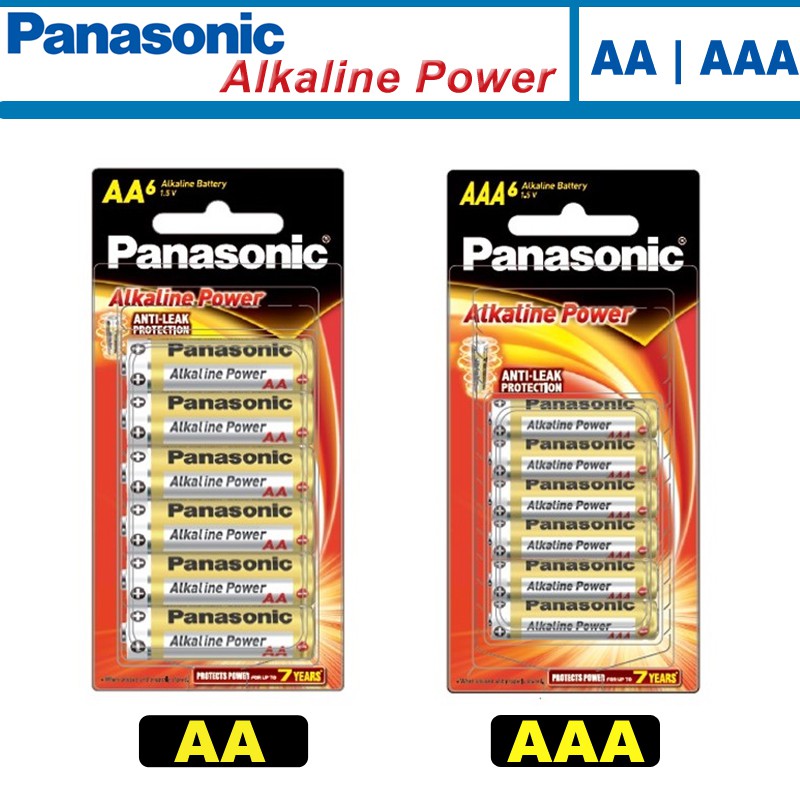 Panasonic Alkaline Power AA / AAA Battery 6pcs Pack | Shopee Singapore