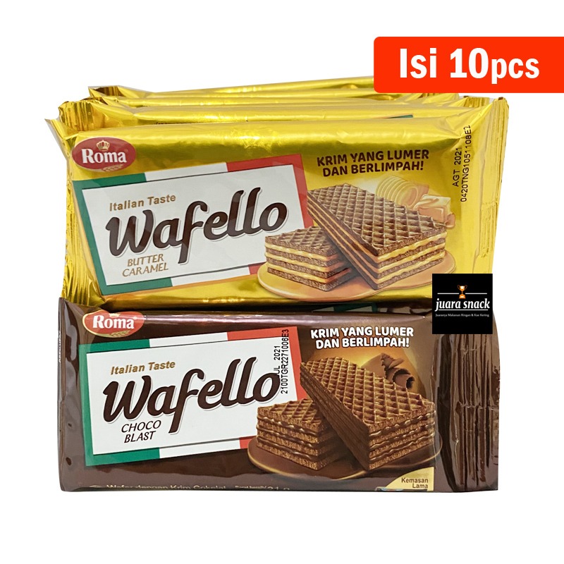 Roma Wafello Wafer Contents 10pcs x 21gr | Shopee Singapore