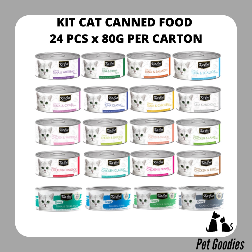 Kit Cat Canned Food 80G x 24 Pcs ( 1 Carton )_FREE 1 CANNED of random ...