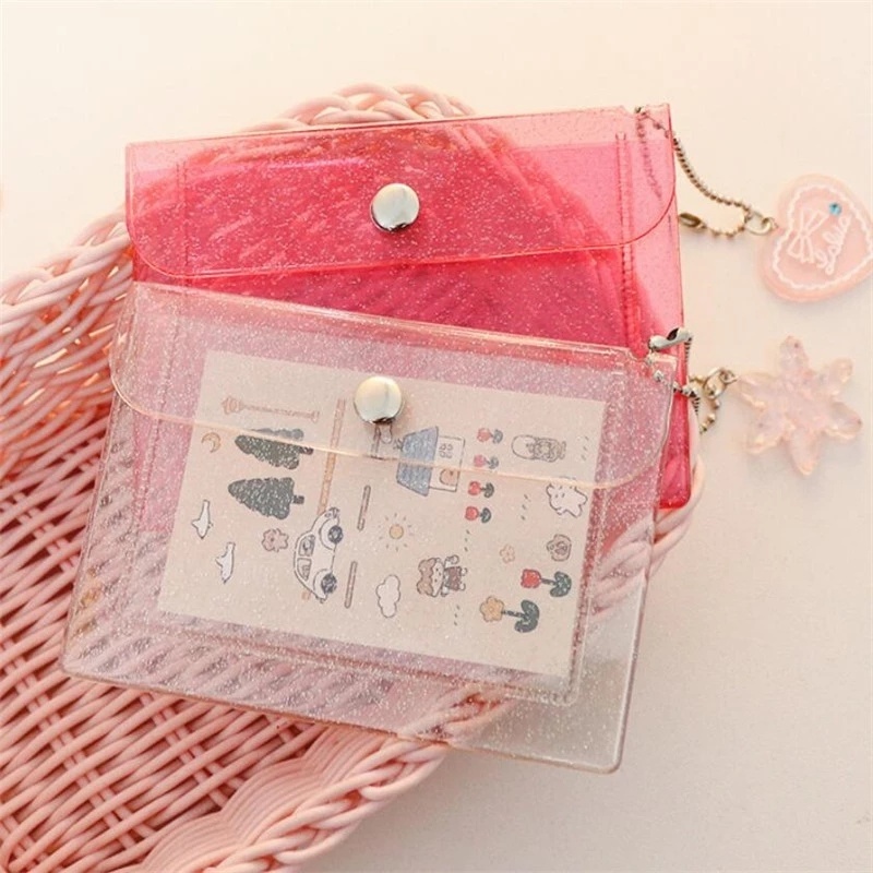 [Featured] Mini Glitter Clear Pvc Waterproof Credit Card Case For Men ...