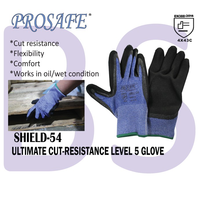 BANSOON PROSAFE SHIELD54 Ultimate Cut Resistant Level 5 Glove. EN388:2016 4X43C. | Shopee Singapore