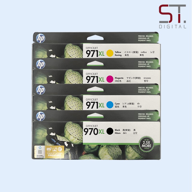 [Original] HP 970XL 971XL Black Cyan Magenta Yellow Ink Cartridge for ...