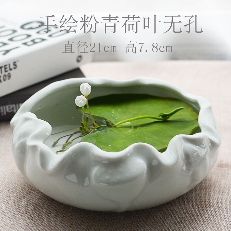 Large-caliber ceramic flowerpot, large water tank, lotus pot, lily bowl ...