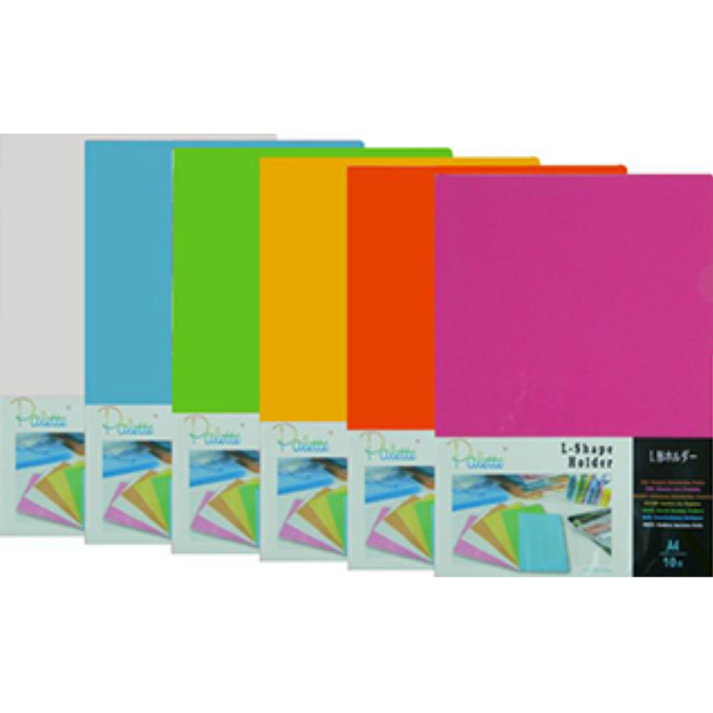[SG Stock] Palette Colourful A4 L-Shaped Folder | Document Holder ...