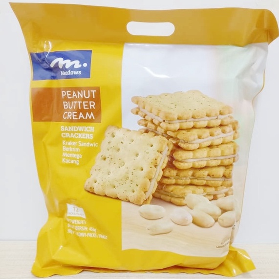Meadows Peanut Butter Cream Sandwich Crackers // 花生奶油夹心饼 | Shopee Singapore