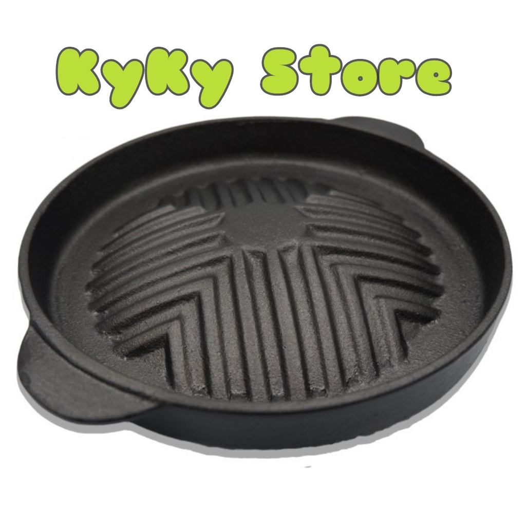 Mini BBQ Round Grill - Rocha Grill - Korean Mujigae Cast Iron | Shopee ...