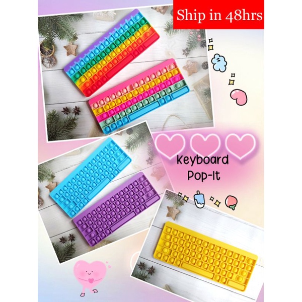 Stress Relief Fidget Toy Keyboard Pop It | Shopee Singapore