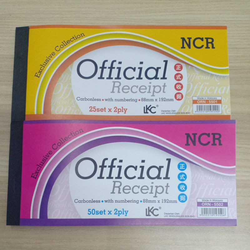 NCR Official Receipt 88mm x 192mm | Shopee Singapore