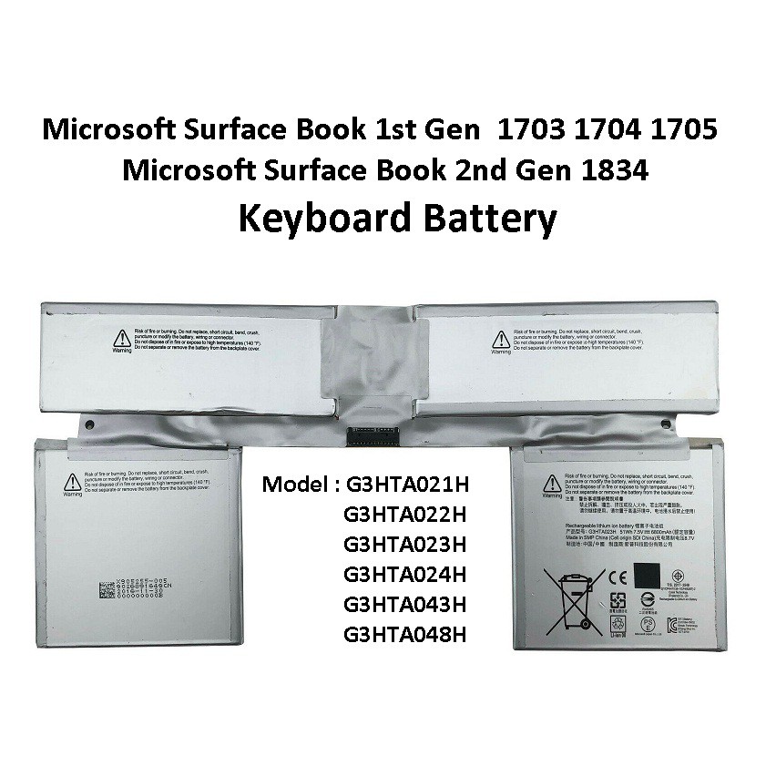Microsoft Surface Book 1 1st Gen / 2 2nd Gen Notebook Laptop Keyboard ...