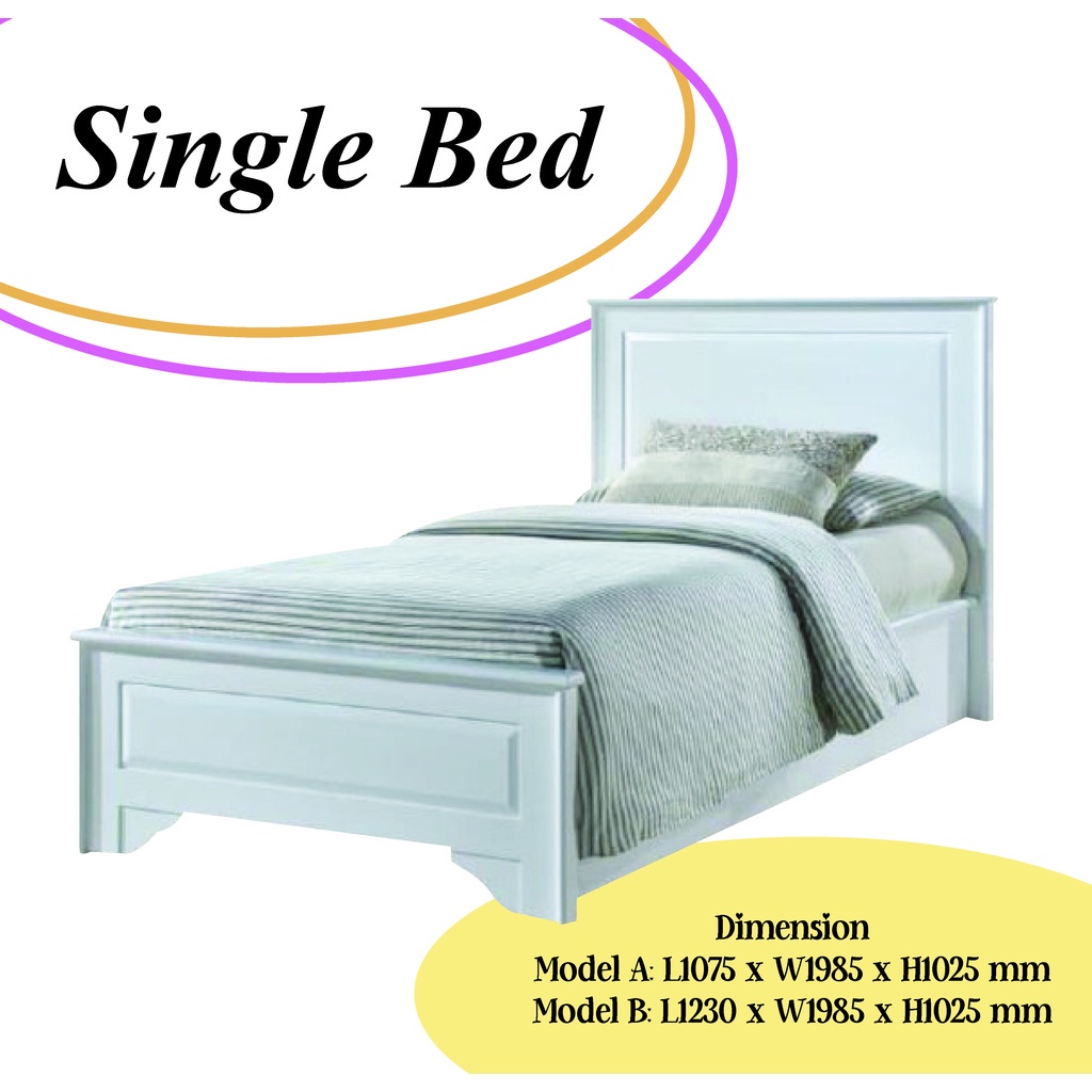 SINGLE BED / WHITE SINGLE BED /MODERN DESIGN /SINGLE BED/BEDFRAME/SUPER ...