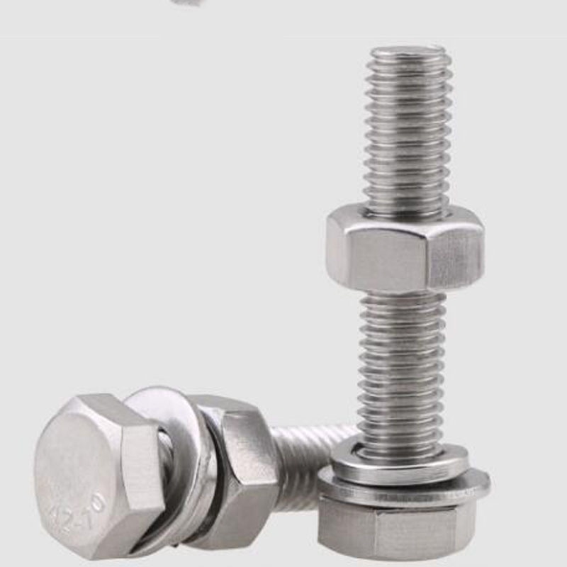 M8 M10 304 Stainless Steel Outer Hexagonal Bolt Screw Nut Flat Spring ...