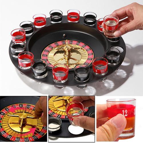 Roulette Drinking Game Party Board Game 16 Shot Glass Drinking Roulette ...