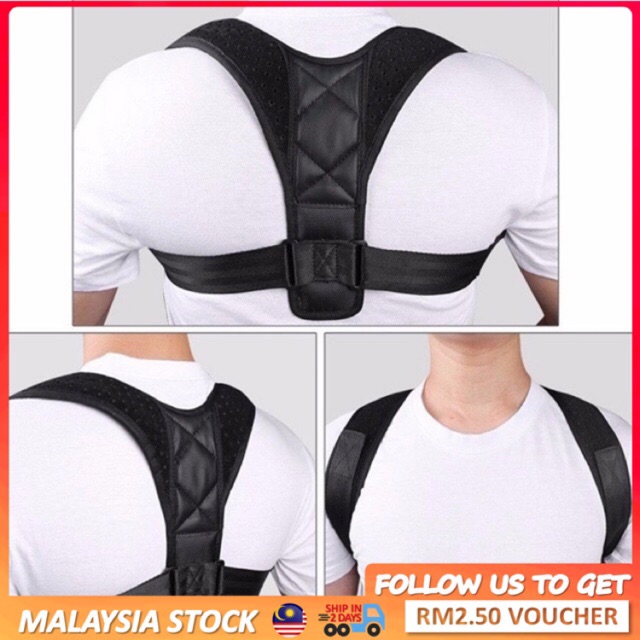 Back Corrector Strap Adjustable Shoulder Brace Belt Posture correct ...