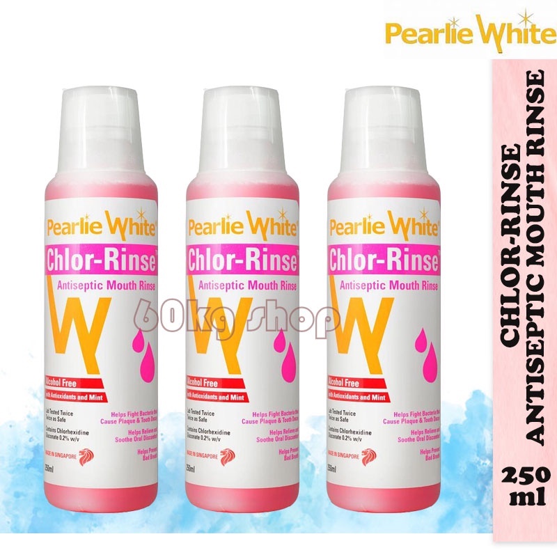 Pearlie White Chlor-Rinse Mouthwash/Mouthrinse 250ml | Shopee Singapore