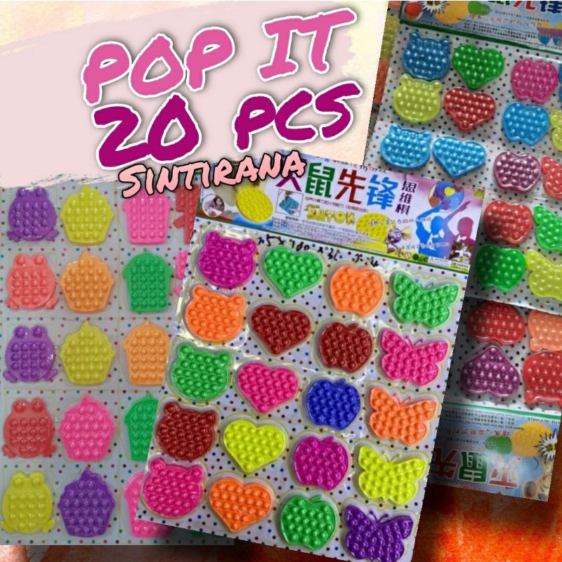 Pop It Sheet Package contains 20 Mini Pop Its | Shopee Singapore