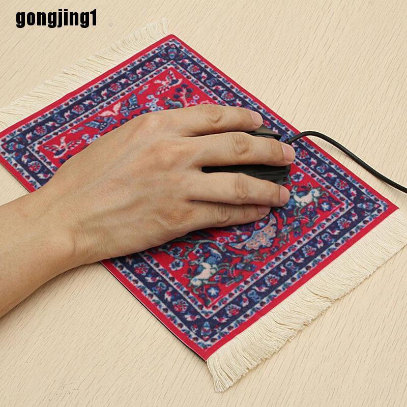 ng1 Rectangular persian mini rug woven rug mouse pad carpet tassel mat ...