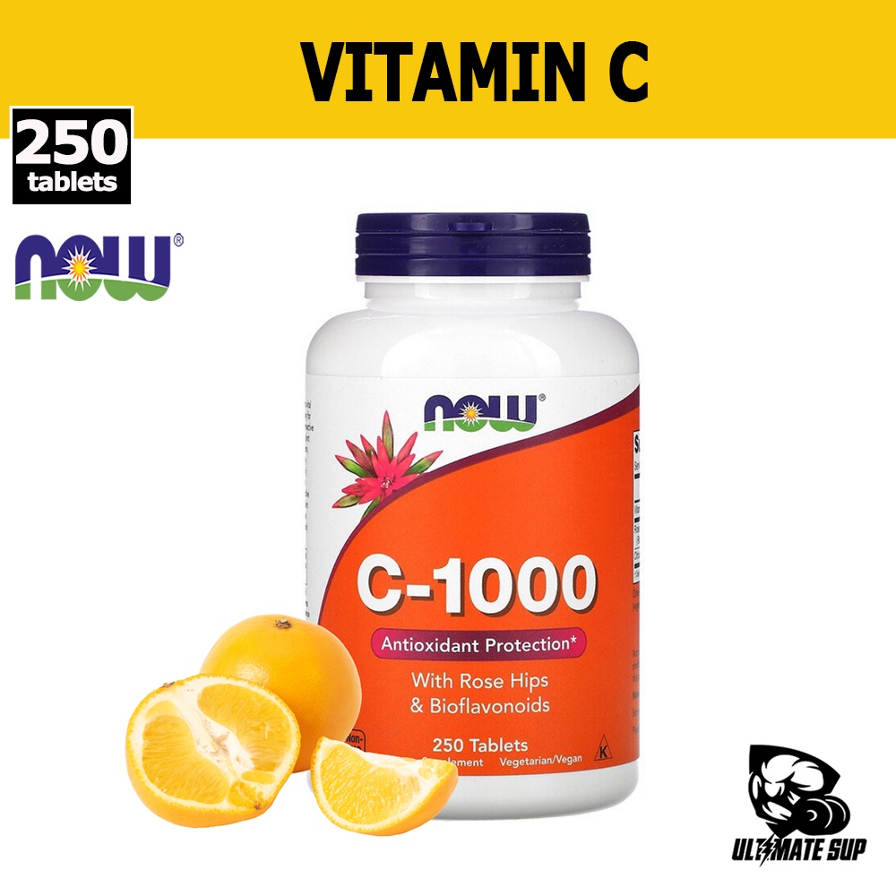 Now Foods C-1000, Vitamin C With Rose Hips & Bioflavonoids For Immunity, Antioxidant Supplement ...