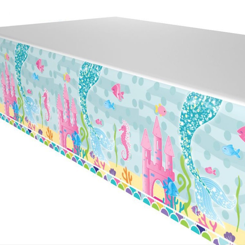 [SG SELLER] Cute Little Mermaid Party Tablecover Table Cover Birthday ...