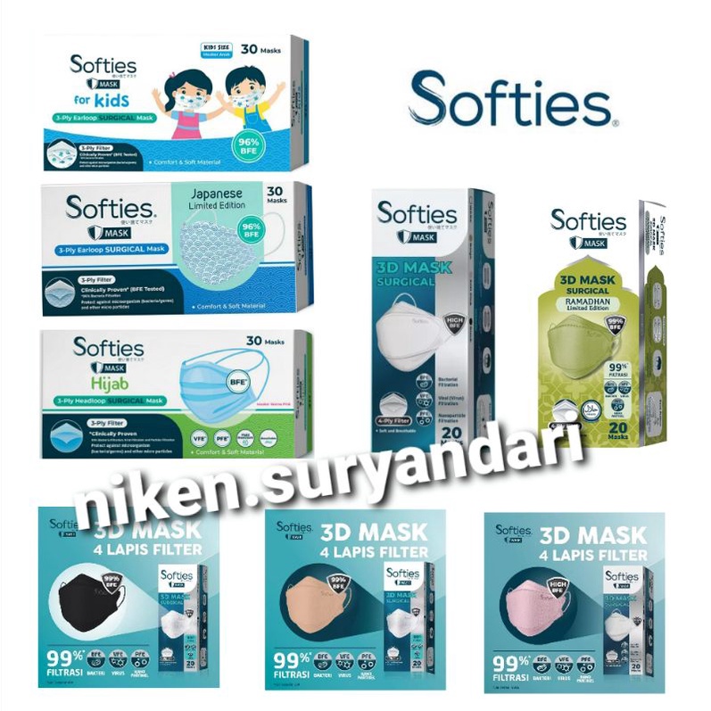 Softies Surgical Mask for Kids Children / Hijab Headloop / Japanese ...